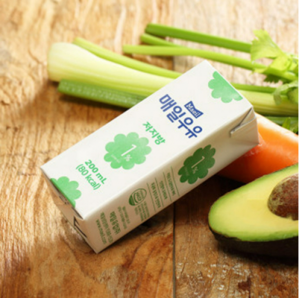 매일우유 저지방 1% 200ml 2박스(48개) - CJ프레시마켓