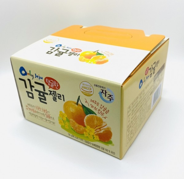 제주 탱글한 감귤 젤리 푸딩 (130g x 8개입) 어린이 사무실 간식 - CJ프레시마켓