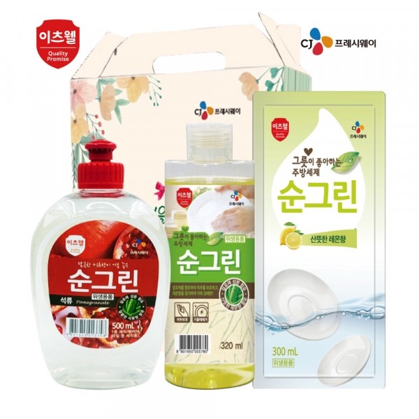 CJ이츠웰 순그린500ml,순그린320ml,순그린리필300ml 3종세트 - CJ프레시마켓